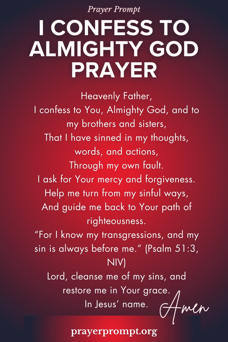 I Confess to Almighty God Prayer